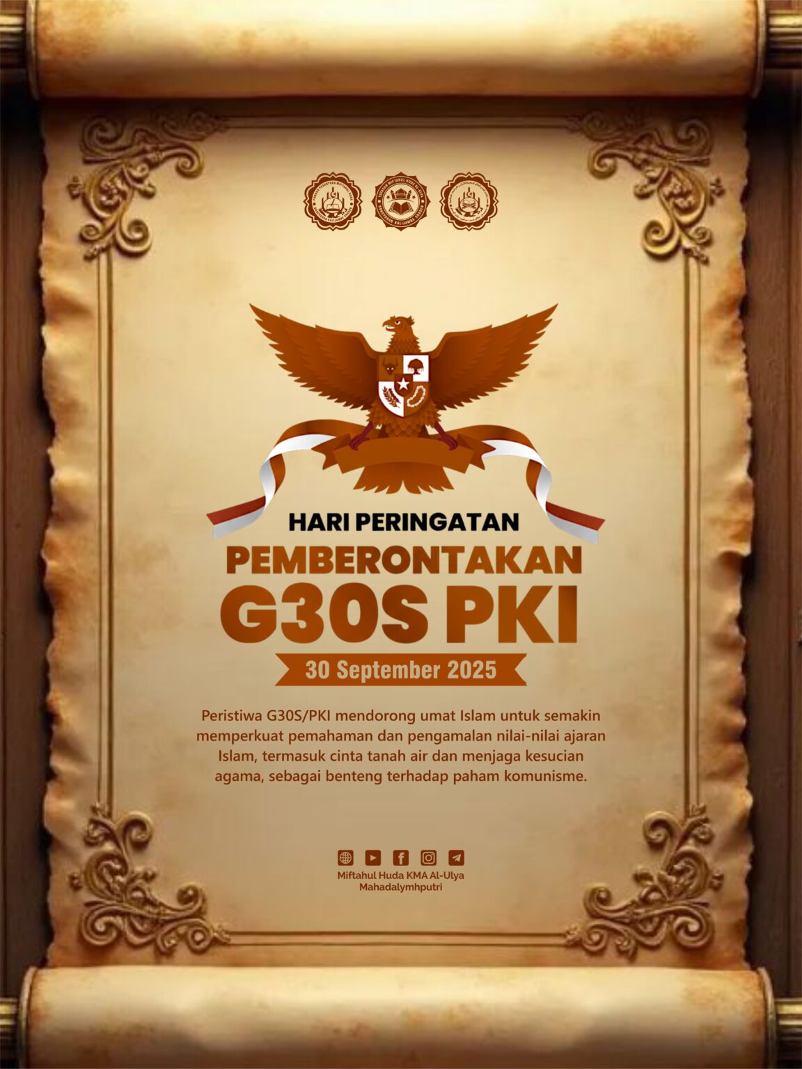 HARI PERINGATAN PEMBERONTAKAN G30S PKI – Miftahul Huda Al-ulya
